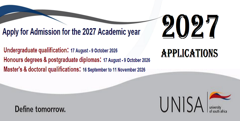 UNISA Application 2027-2028: UNISA Online Application 2027 - Unisa ...